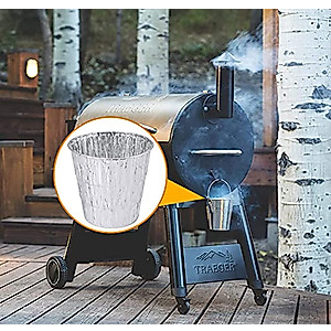 Westeco Aluminum Disposable Grease Bucket Liners, Foil Replace Part for Traeger Pit Boss Wood Fired Smoker Pellet Grills, Grill Accessories, 10-Pack Silver