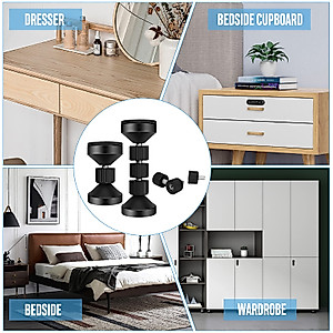 4PCS Adjustable Threaded Headboard Stoppers,Bed Frame Anti-Shake Tool,Bedside Headboards Prevent loosening Anti-Shake Fixer,Telescopic Support Headboard Stabilizer Bed Stoppers for Room Wall,Beds,Sofa