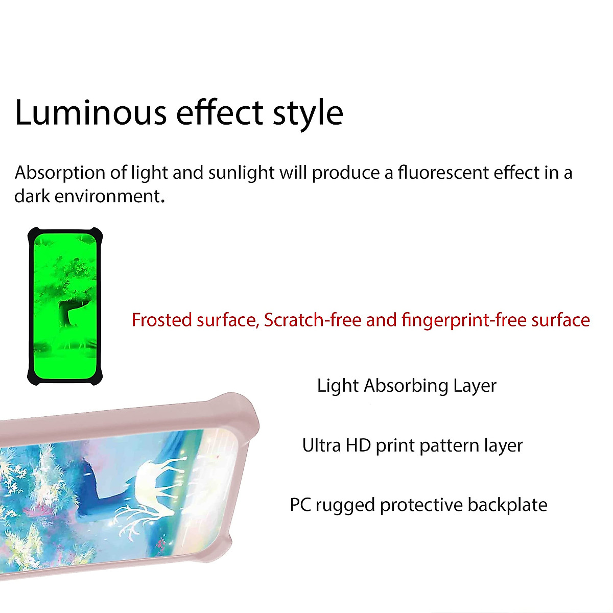 jioeuinly Case for Moto Thinkphone Case Compatible with Motorola Thinkphone Phone Case Cover [with Tempered Glass Screen Protector][Hard PC + Soft Silicone][Ring Support] [Luminous Effect] YGF-GL
