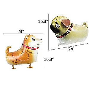 SOTOGO 14 Pieces Walking Animal Balloons Pet Dog Balloons Dog Balloon Air Walkers, Kids Gift Birthday Party Décor