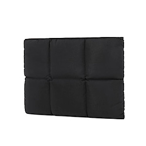 Canvaslife Puffy Laptop Sleeve - 13 Inch, 13.5 Inch & 12.9 Inch MacBook Pro Air Compatible - Quilted Puffer Laptop Case for Women (Black)
