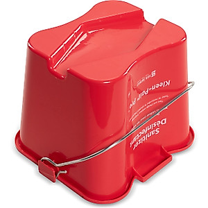 San Jamar Kleen-Pail® Plastic Pro Cleaning Bucket 3 Quarts Red (12 pack)