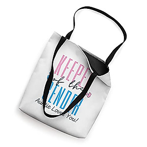Keeper of the Gender Auntie Reveal Party Baby Announcement Tote Bag