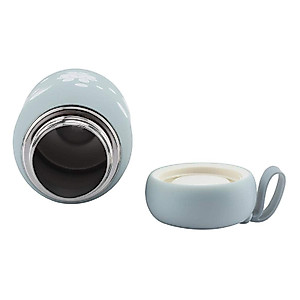 BORDSTRACT Kids Vacuum-Insulated Water Bottle, Stainless Steel Cute Rabbit Pattern Vacuum Cup Mug, Vacuum Insulated Water Bottle 304 Stainless Steel, for Toddlers Girls Boys (320ML 4 Color)(Blue)