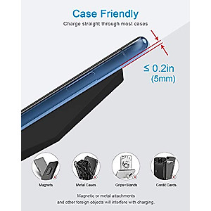 NANAMI 30W Max Wireless Charger, Qi Certified Fast Charging Stand With USB-A Port,Compatible iPhone 14/13/12/11 Pro/XS Max/XR, Galaxy S23/S22/S21/S20/S10/S9,Note 20/10/9(with PD Adapter Phone Charger)