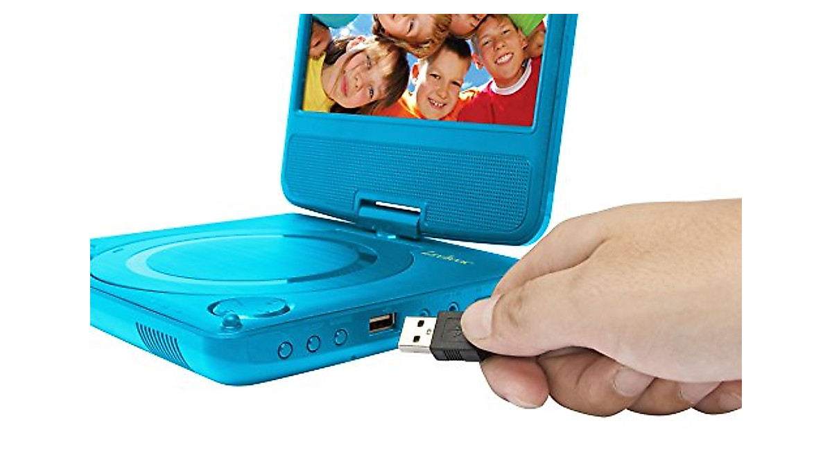 LEXiBOOK Portable DVD Player for Kids - 7" Screen & Rechargeable Battery