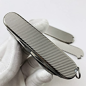 creationspace 91MM Swiss Army Knife Titanium Alloy Patch Change Handle DIY Knife 91mm Swiss Army Knife ( Size : Flat pattern ) Onecolor