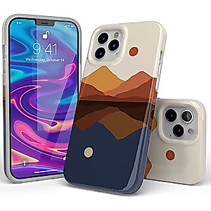 Casely iPhone 12/12 Pro Case | Opposites Attract | Day & Night Colorblock Mountain Case