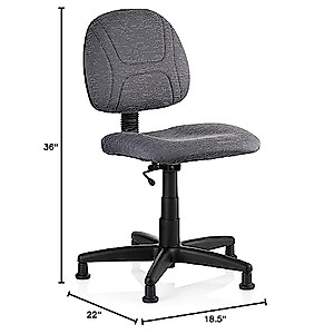 Reliable SewErgo 100SE Ergonomic Task Chair with Adjustable Back Sewing Chair, Made in Canada, Easy Glide, Height Adjustable, Contoured Cushion, Waterfall Edge Seat, 250Lb Weight Capacity, Heavy Duty