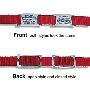 LuckyPet Slide-On Pet ID Tag: Large-fits 1 inch Collars, Open Ends - Personalized Dog and Cat Tags, Silent, Chew-Proof Stainless Steel Collar Tags, Custom Engraved