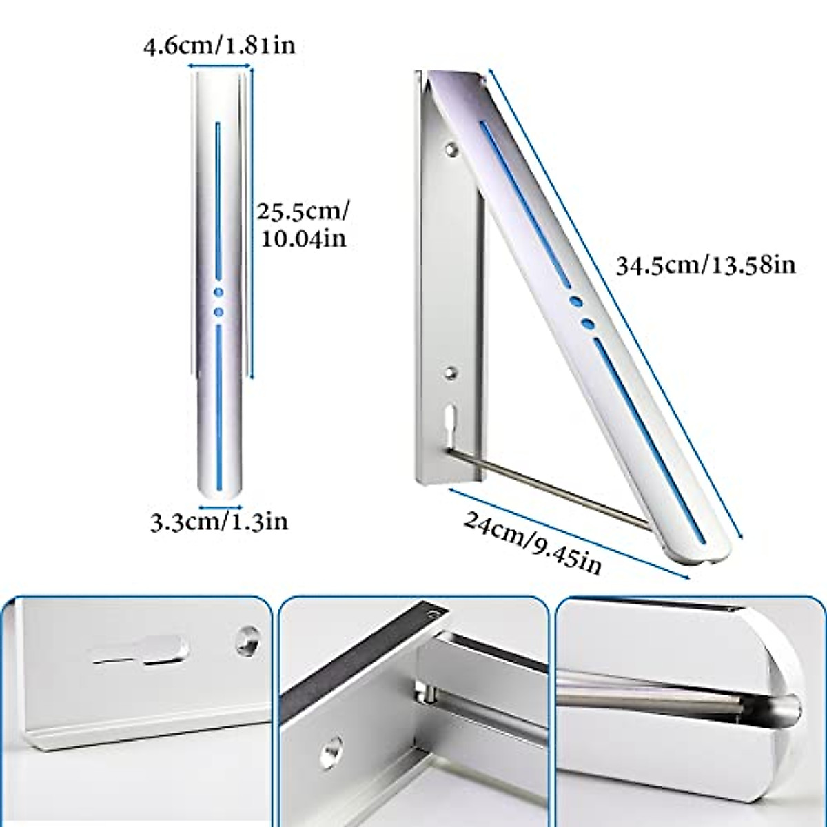 VMVN Clothes Drying Rack,Laundry Drying Rack Clothing Foldable,Clothes Hanging Organizer Hanger Rack,Wall Mounted Retractable Space Saving Dryer Rack