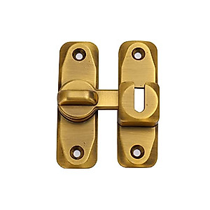 Theft Buckle Door Buckle Sliding Door Latch Sliding Door Lock Buckle Hasp Door Bolt Free Punching 1Pcs (Color : Gold) (Color : Yellow Bronze)
