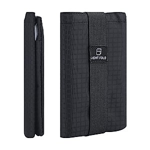 LIGHT FOLD Slim Minimalist Wallets for Men Trifold Nylon Card Holder Men's Wallet Ultra Thin & Stylish Design Front Pocket Wallet with RFID Blocking Hold Up to 12 Cards & Cash