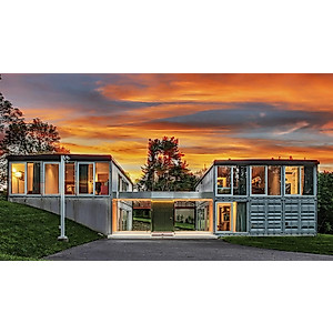 40FT Tiny Home for Adults to Live in, Portable Prefab House Customizable,Foldable Mobile Home with Steel Frame, Prefabricated Expandable Container House Modular Home, Tiny Home, prefab Home