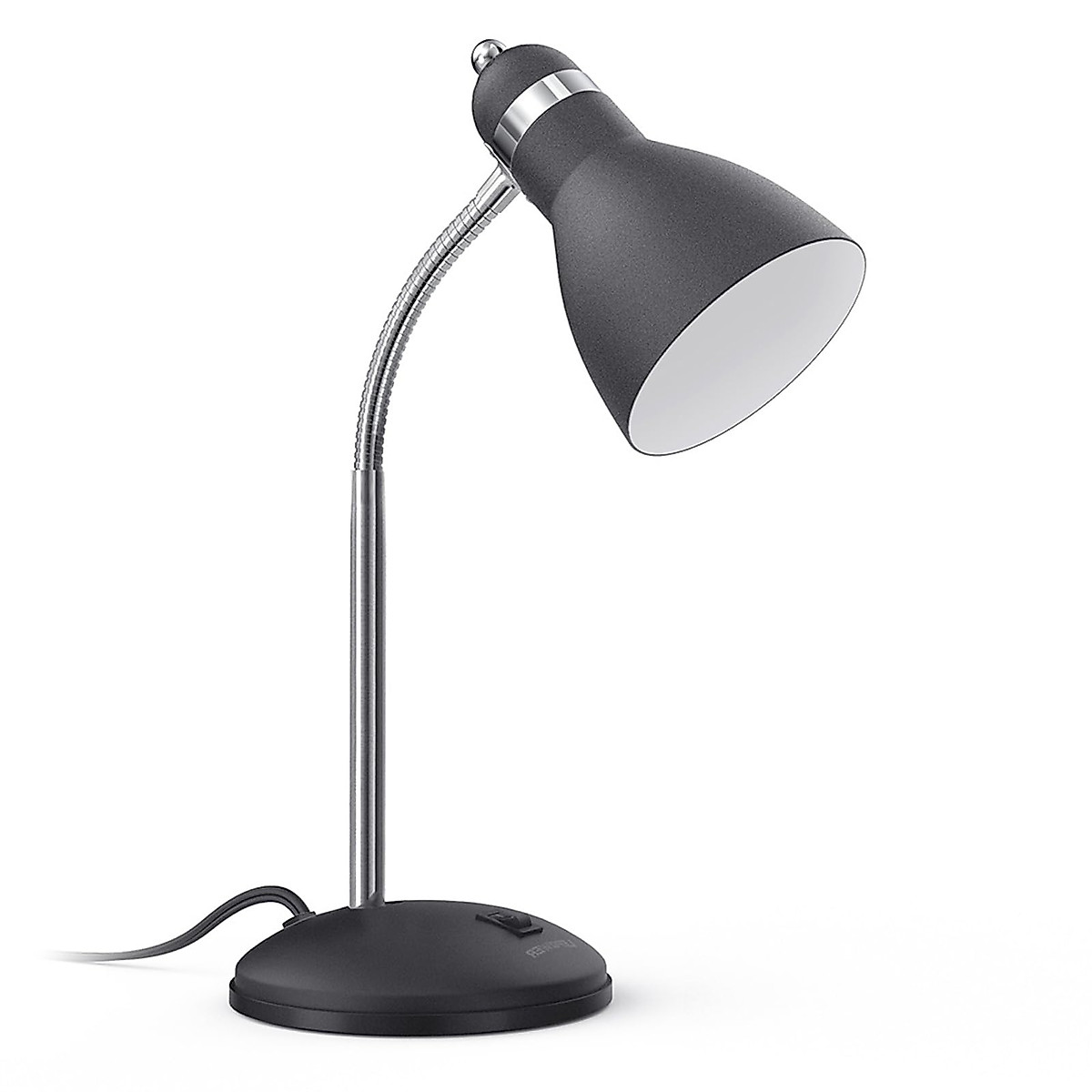 LEPOWER Metal Desk Lamp, Eye-Caring Table Lamp, Study Lamps with Flexible Goose Neck for Bedroom and Office (Sandy Black)