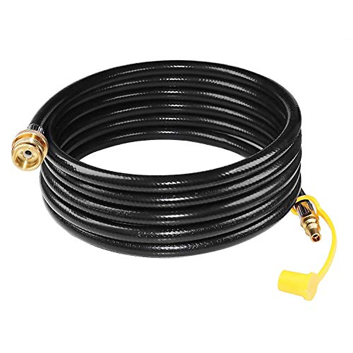 DOZYANT 12 Feet 1/4" Quick Connect RV Propane Hose Converter Replacement for 1 lb Throwaway Bottle Connects 1 LB Bulk Portable Appliance to RV 1/4" Female Quick Disconnect