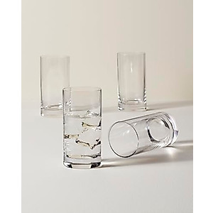 Lenox Tuscany Classics 4-Piece Highball Glass Set, 4 Count (Pack of 1), Clear