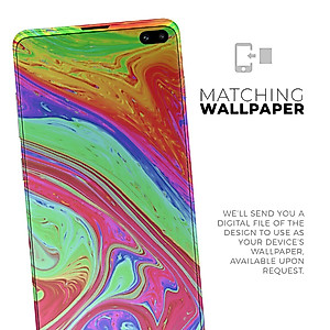 DesignSkinz Neon Color Fusion V8 Protective Vinyl Decal Wrap Skin Cover Compatible with The Samsung Galaxy S20 (Screen Trim & Back Glass Skin)