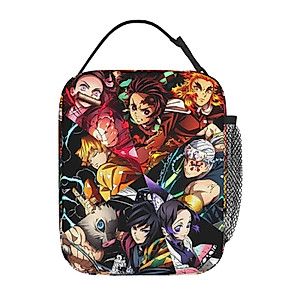 Tyfiocea Anime Reusable Lunch Bag, Leakproof Freezable Insulated Cooler Lunch Box