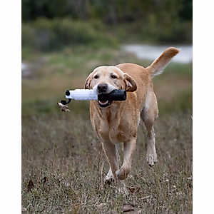 HUNTMARK Dog Bumpers – Standard Fetch Trainer for Hunting and Sporting Dogs – Puppy Training Dummy with Textured Pattern – Color-Spectrum Retrieving Bumpers – 12 x 2-inch – Blue and Yellow