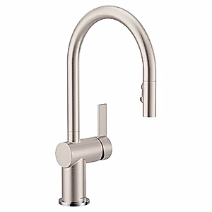 Moen 7622SRS CIA Pulldown Kitchen Faucet with Power Boost with Optional Chrome Accents, Spot Resist Stainless