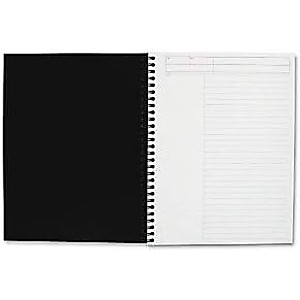 Cambridge 06122 Action Planner Side Bound Business Notebook, 7 1/2 x 9 1/2, Black, 80 Sheets