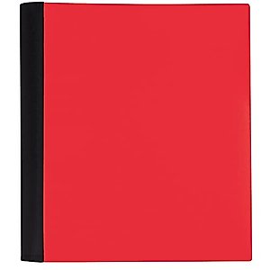 Office Depot® Brand Stellar Notebook With Spine Cover, 8-1/2" x 11", 5 Subject, College Ruled, 200 Sheets, Red
