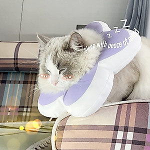 KUDES Cat Cone Collar,Cute Flower Waterproof Elizabethan e Collar for Cat and Small Dog Anti-Bite Lick Wound Healing Protective Neck Cone After Surgery Recovery Collar for Small Pet,All-Season Style
