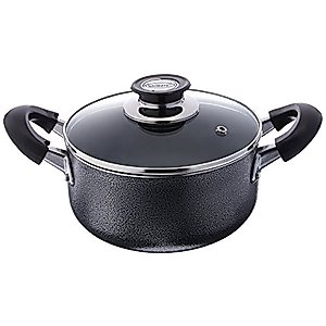 2 Handle Non-Stick Sauce Pot With Glass Lid - 2.5 Qt
