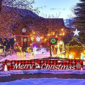 Merry Christmas Banner Christmas Decorations Merry Christmas Yard Sign Decor for Home Indoor Outdoor Party Decor Supplies