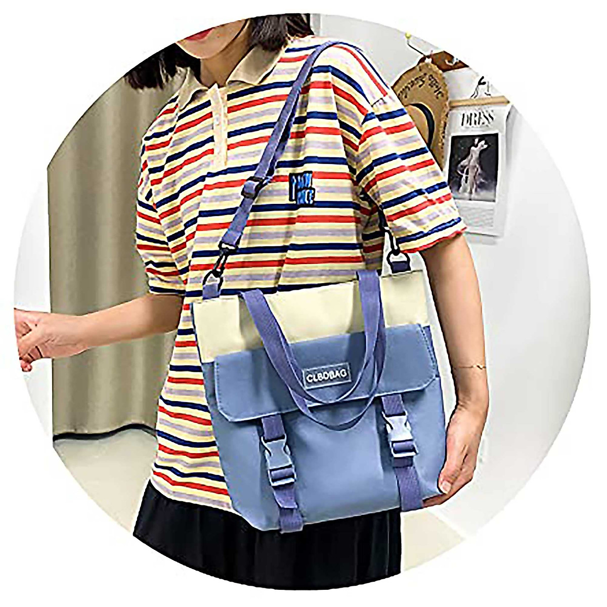 Cute Kawaii Backpack 4Pcs Canvas Backpack Give away bear pendant Pencil Pouch Shoulder Bag Lunch Bag for Girls Boys (Red)