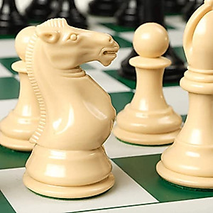 Best Chess Set Ever 4X Classic, Tournament Chess Set with 20 in x 20 in Foldable Silicone Board and Weighted Staunton Pieces, Packs and Travels Easy, Classic XL Super Heavyweight Edition