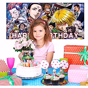 Full Time Hunter Party Supplies Birthday Hunterxhunter Decorations Balloons Banner Cake Toppers Set Decorations Decor