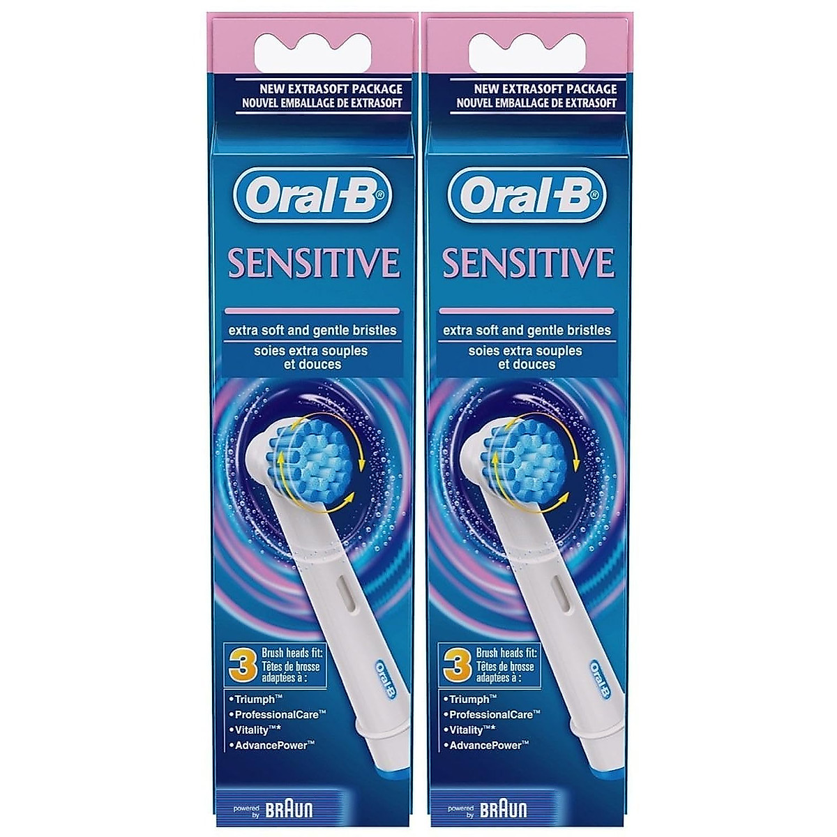 Oral B Sensitive Electric Toothbrush Replacement Brush Heads - 3 ct - 2 pk