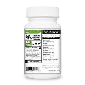 VetriScience DevCor + Mobility Pro - Supplement Supports Joint Health Maintenance for Dogs & Cats - Aids Against Joint Discomfort - Supplement Formula Aids Mobility & Flexibility - 180 Capsules