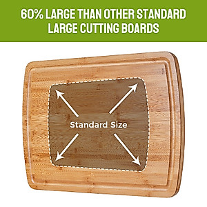 30 x 20 Inch Extra Large Bamboo Cutting Boards - BEZIA 3XL Stove Top Cover Chopping Board - Meat Cutting Board for BBQ - Turkey Carving Board - Extra Large Charcuterie Boards with Juice Groove