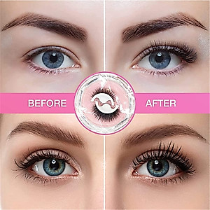 Self-adhesive Eyelashes, 2024 New Self Adhesive Eyelashes, 2 Pairs Self-adhesive Eyelashes, Reusable Self Adhesive Eyelashes (2 Pairs Natural)