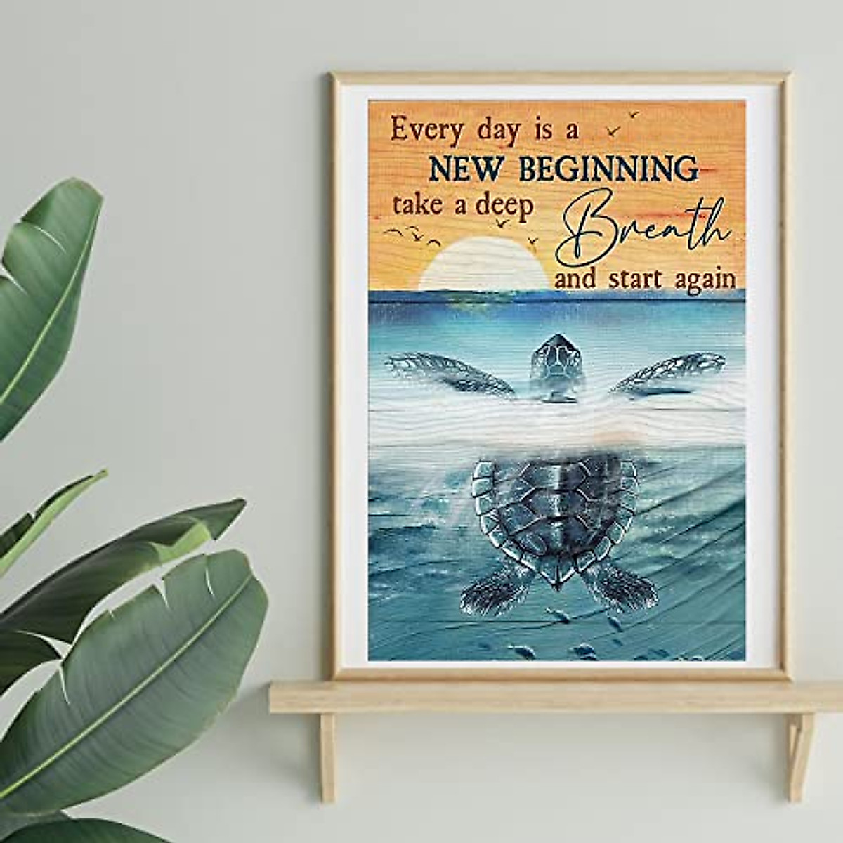 Inspirational Turtle Diamond Art Painting Kits for Adults - Full Drill Diamond Dots Paintings for Beginners, Round Paint with Diamonds Pictures Gem Art Painting Kits DIY Adult Crafts Kits 12x16inch