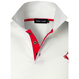 HOOD CREW Men’s Classic Polo Shirt Short Sleeve Shirts Lightweight Casual Tops Beige S