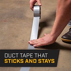 Lockport Duct Tape Heavy Duty Waterproof - 30 Yards x 2 Inch - 12 Roll Pack Silver Duct Tape Bulk - No Residue, Flexible, Strong, All-Weather Tape and Easy Tear - Grey Heavy Duty Duct Tape