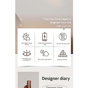 Portabl Bar-Shaped Smart Motion Sensor Night Light, Build in Rechargeable Battery Magnetic LED Wall Sconce for Living Room, Bedroom, Hallway, Wardobe. (1 Pack)