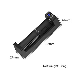 Weltool BC4 USB Battery Charger Universal for Li-ion Battery Portable Charger for Travelling, Compatible with 18650 18350 Rechargeable Battery