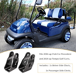 Drive-up Golf Cart Upper Clevis Assembly for Club Car Precedent 2004-Up and Tempo 2018-Up G&E Models Driver Side Passenger Side OEM 1022897-01, 1022896-01