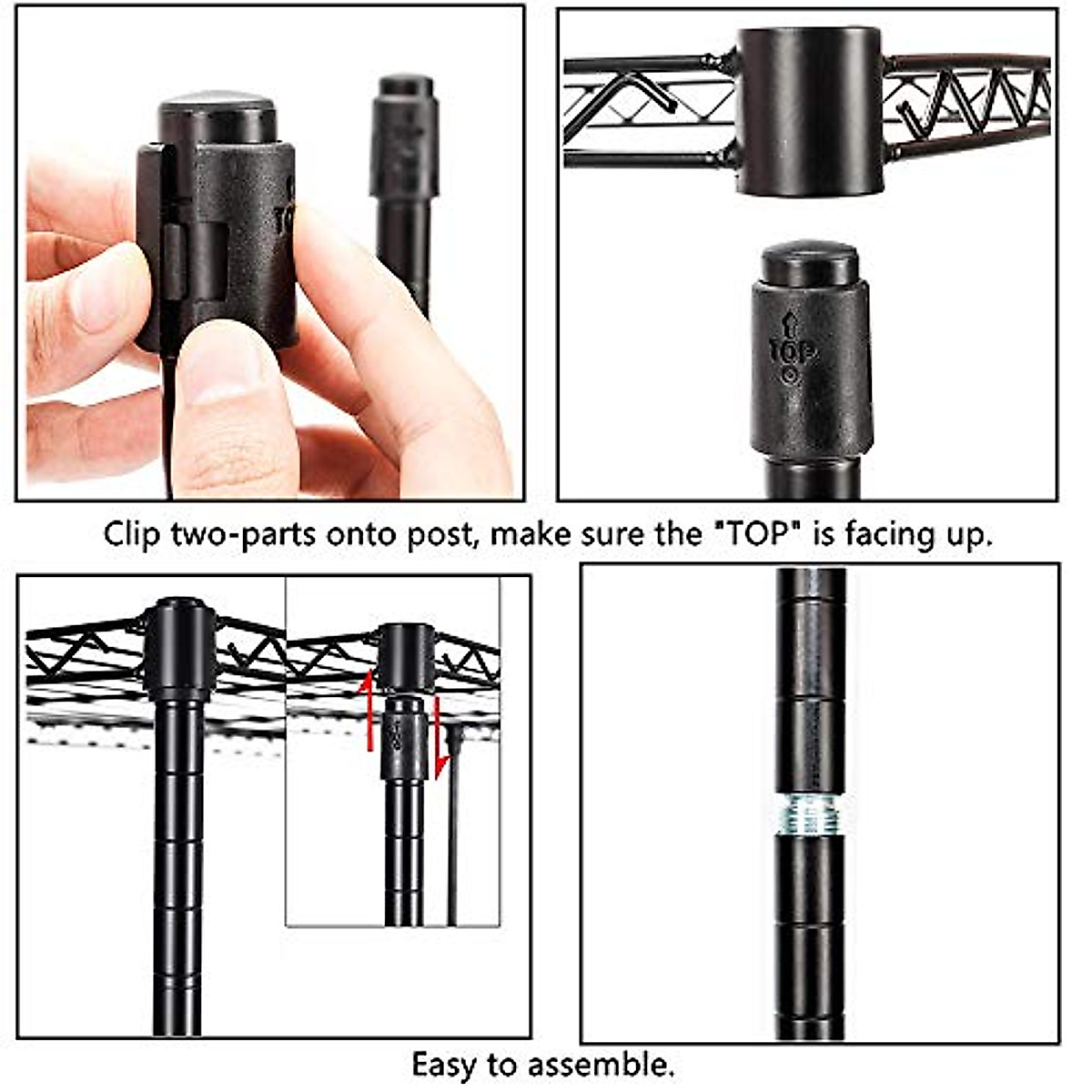 WEI WEI GLOBAL Double Rod Garment Rack, Rolling Clothes Organizer with Shelf, Side Hanger and Wheels (Black)-76" H