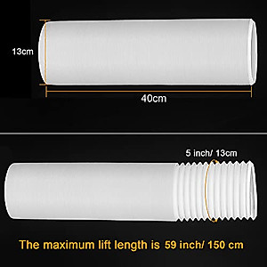 Skylety Portable Air Conditioner Exhaust Hose, Counterclockwise 5 Inch Diameter Universal (5 Inch Diameter, 59 Inch Length)