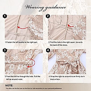 FARYSAYS Women's V Neck Wrap Dresses Long Sleeve Fashion Mini Dress for Ladies Elegant Cocktail Party Wedding Guest Outfits Hot Pink Large