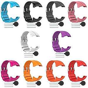 QGHXO Band for Polar M400/M430, Soft Adjustable Silicone Replacement Wrist Watch Band for Polar M400/M430 Watch (Black)