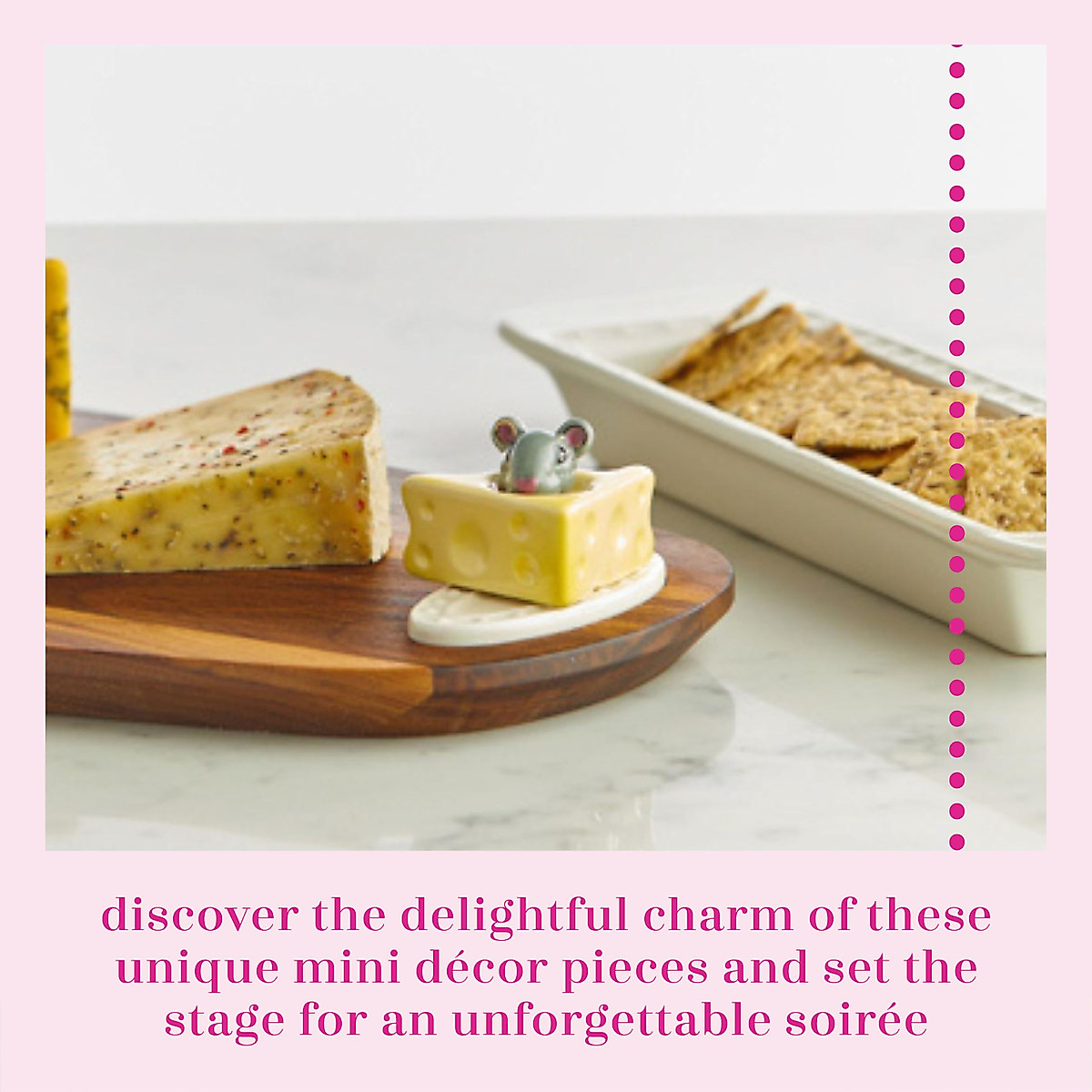 Nora Fleming Hand-Painted Mini: Cheese, Please (Mouse and Cheese) A223