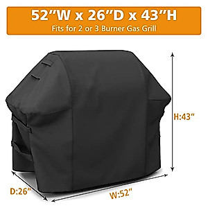 X Home Grill Cover for Weber Spirit 200/300 Series, Genesis Silver A, Upgraded Double Straps and Built-in Vents, Durable & Waterproof, 52-Inch