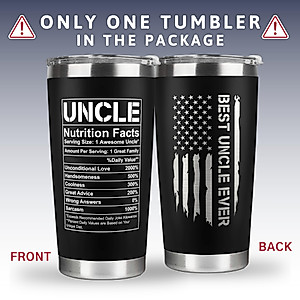 Gifts for Uncle from Niece, Nephew - Uncle Gifts - Uncle Christmas Gifts, Christmas Gifts for Uncle - Birthday Gifts for Uncle, Uncle Birthday Gifts from Niece Nephew - New Uncle Gifts - 20 Oz Tumbler
